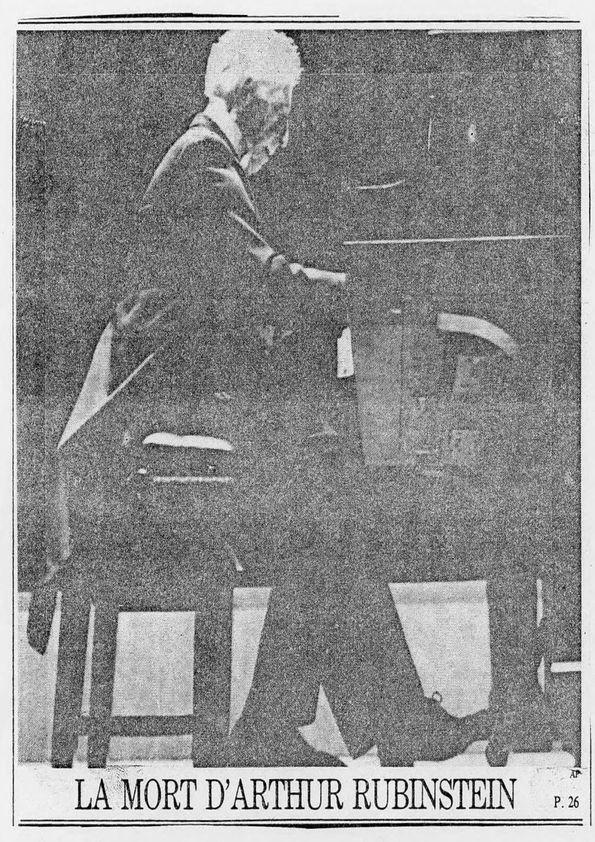 La mort d´Arthur Rubinstein | Biblioteca Virtual Miguel de Cervantes