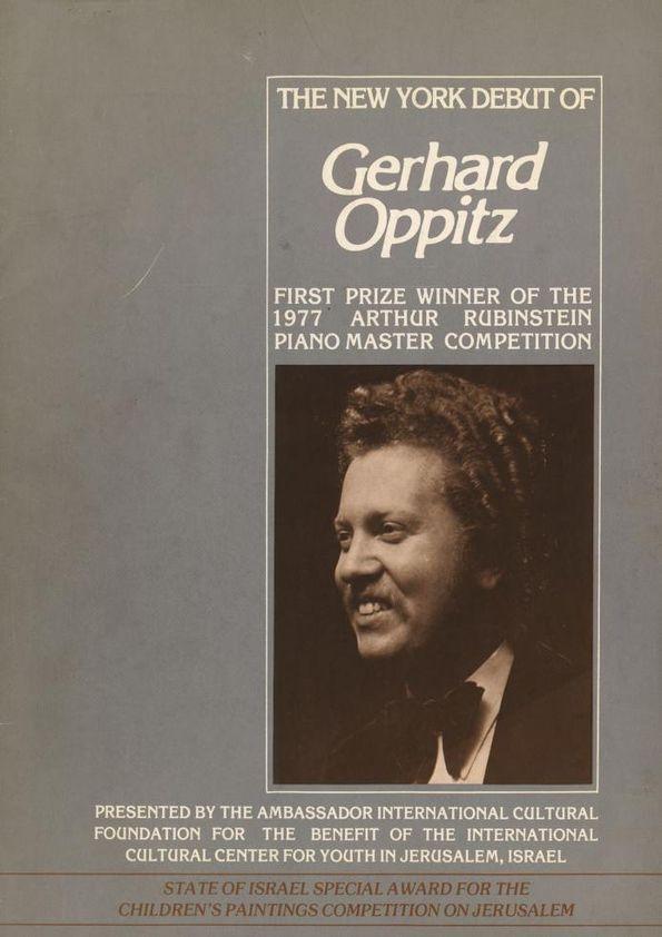 The New York Debut of Gerhard Oppitz : First Prize Winner of the 1977 ...