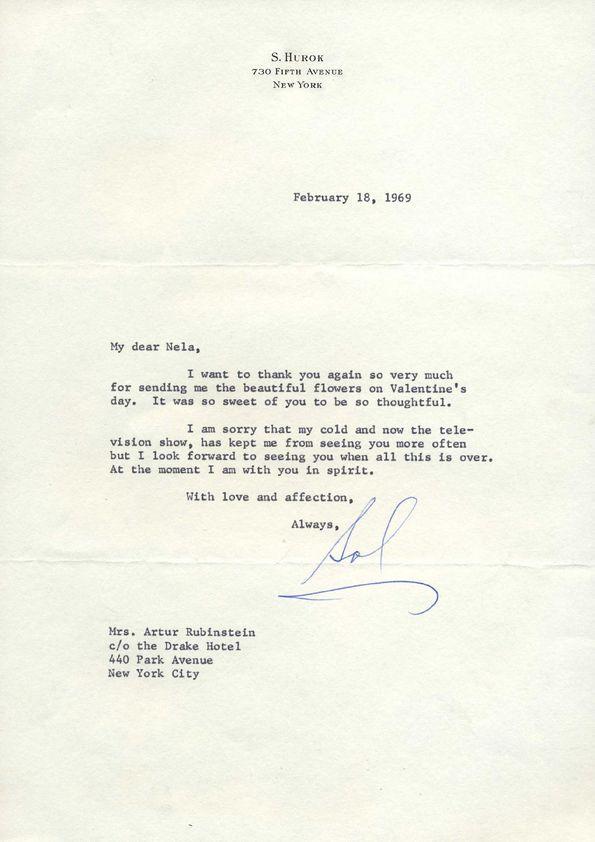 Carta a Nela Rubinstein. Nueva York, 18-02-1969 | Biblioteca Virtual ...