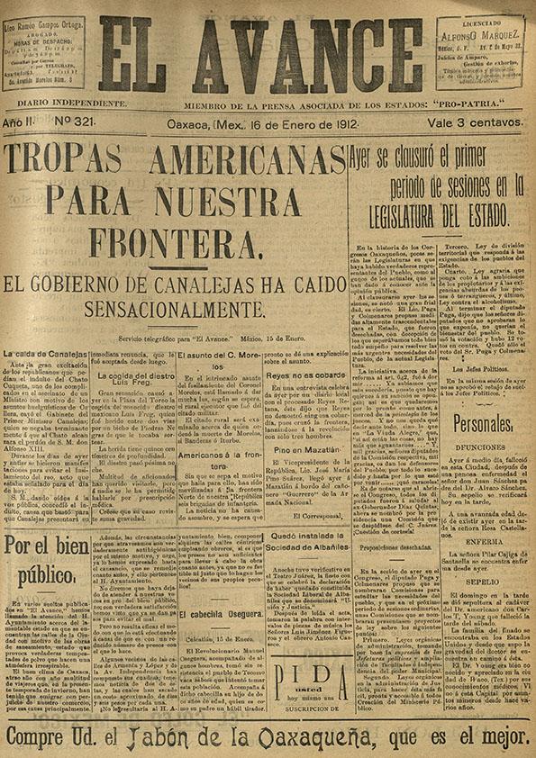 El Avance : diario independiente. Miembro de la prensa asociada de los ...